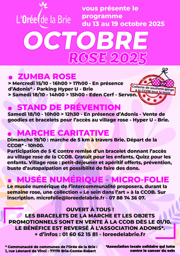 Octobre Rose 2025 | L'Orée de la Brie