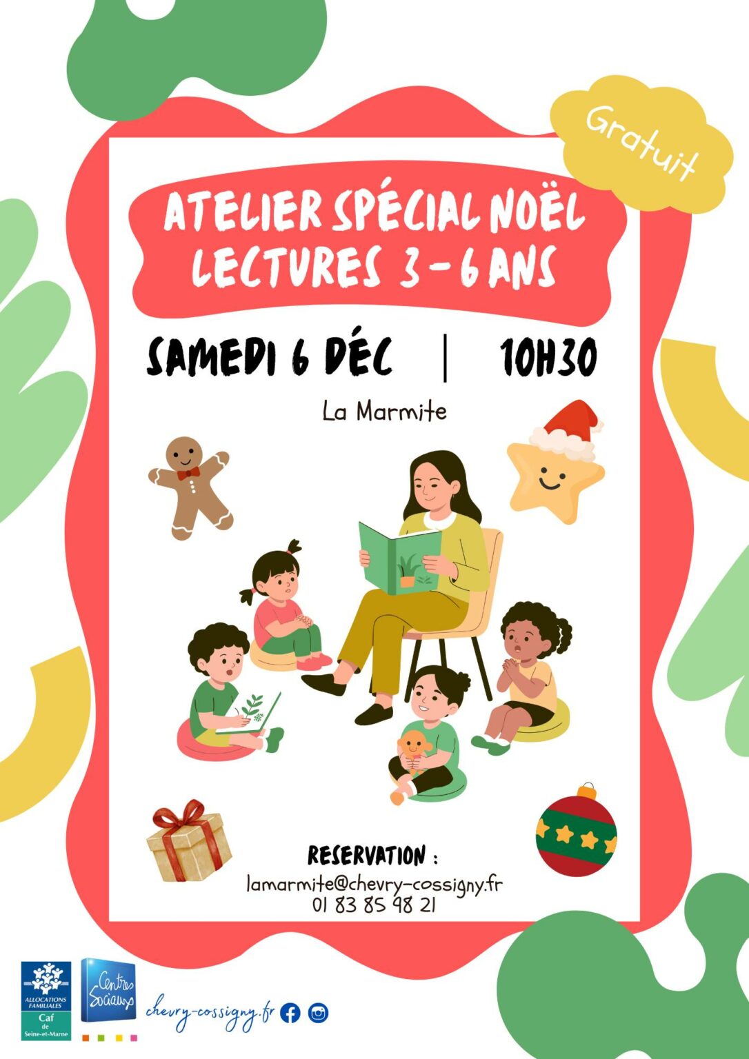 [CHEVRY-COSSIGNY] Atelier spécial Noël lectures 3-6 ans | L'Orée de la Brie
